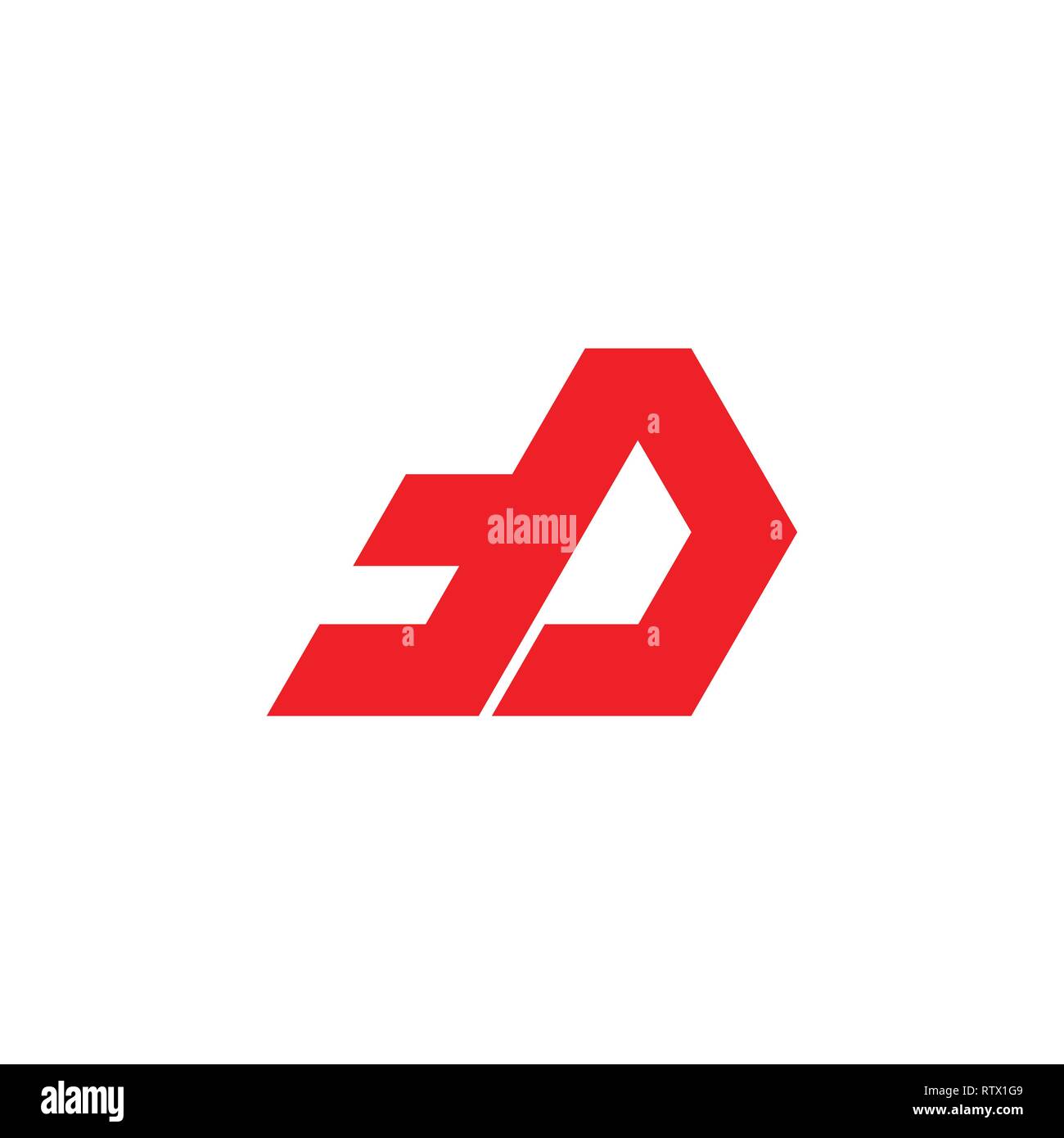 simple geometric letter d abstract logo vector Stock Vector Image & Art ...