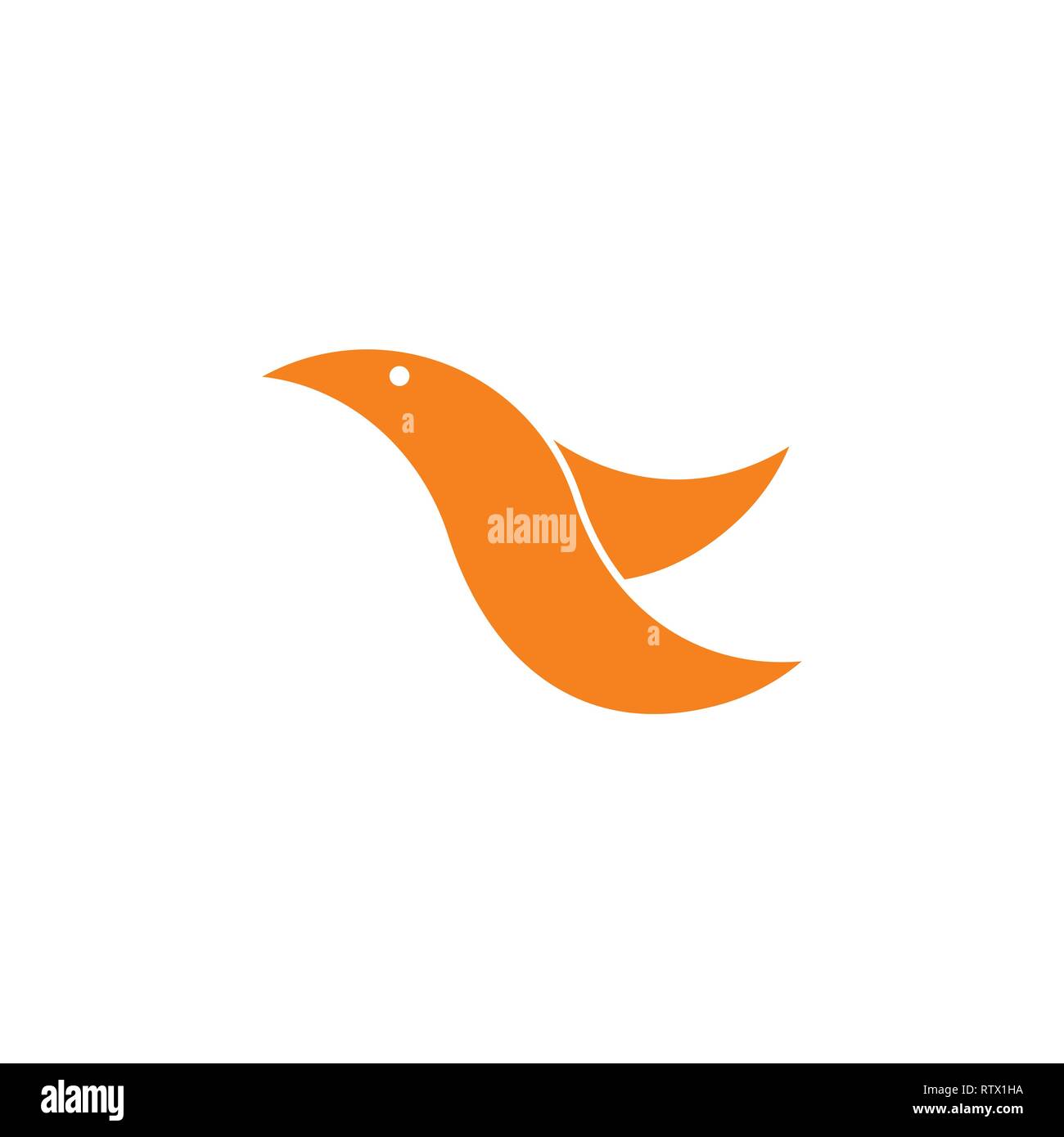 simple curves geometric bird fly logo vector Stock Vector Image & Art ...
