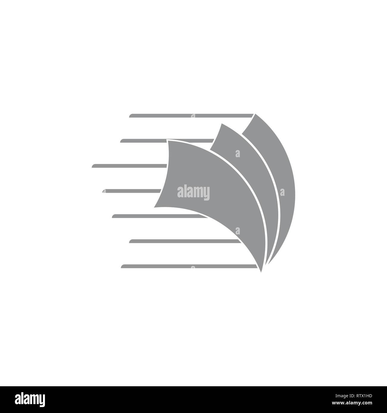 fast paper sheets design for document business logo Stock Vector Image ...
