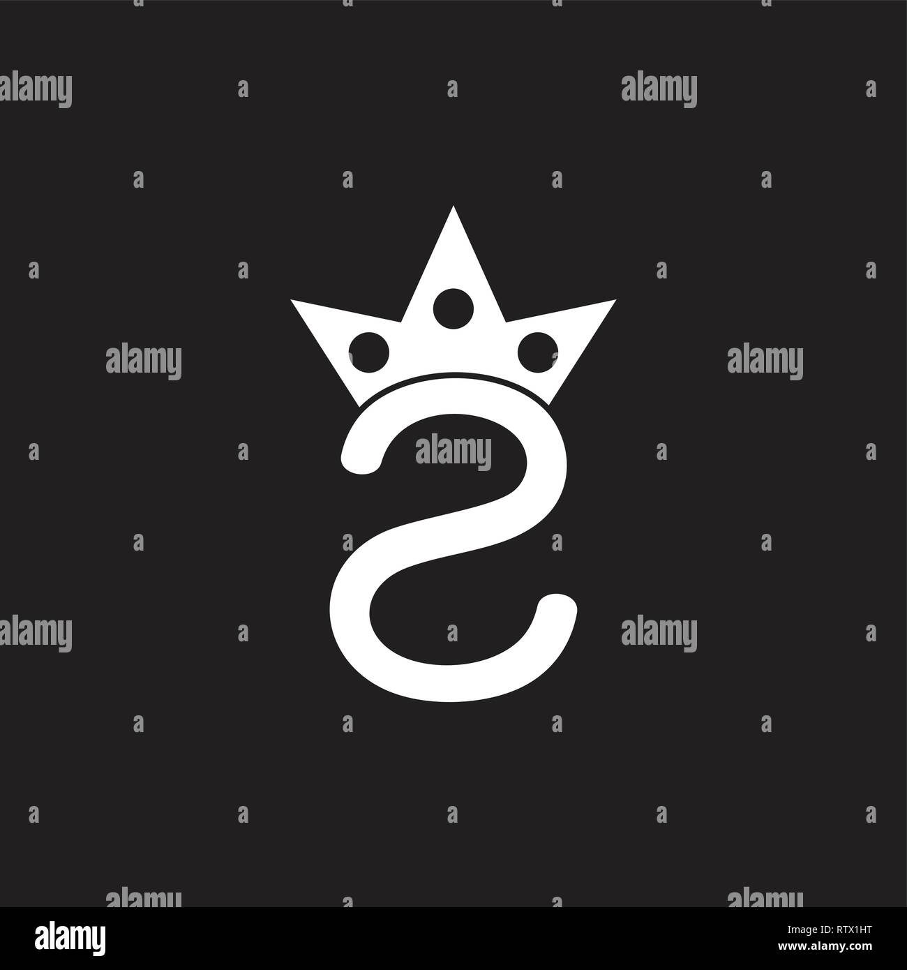 number two crown simple geometric logo Stock Vector Image & Art - Alamy