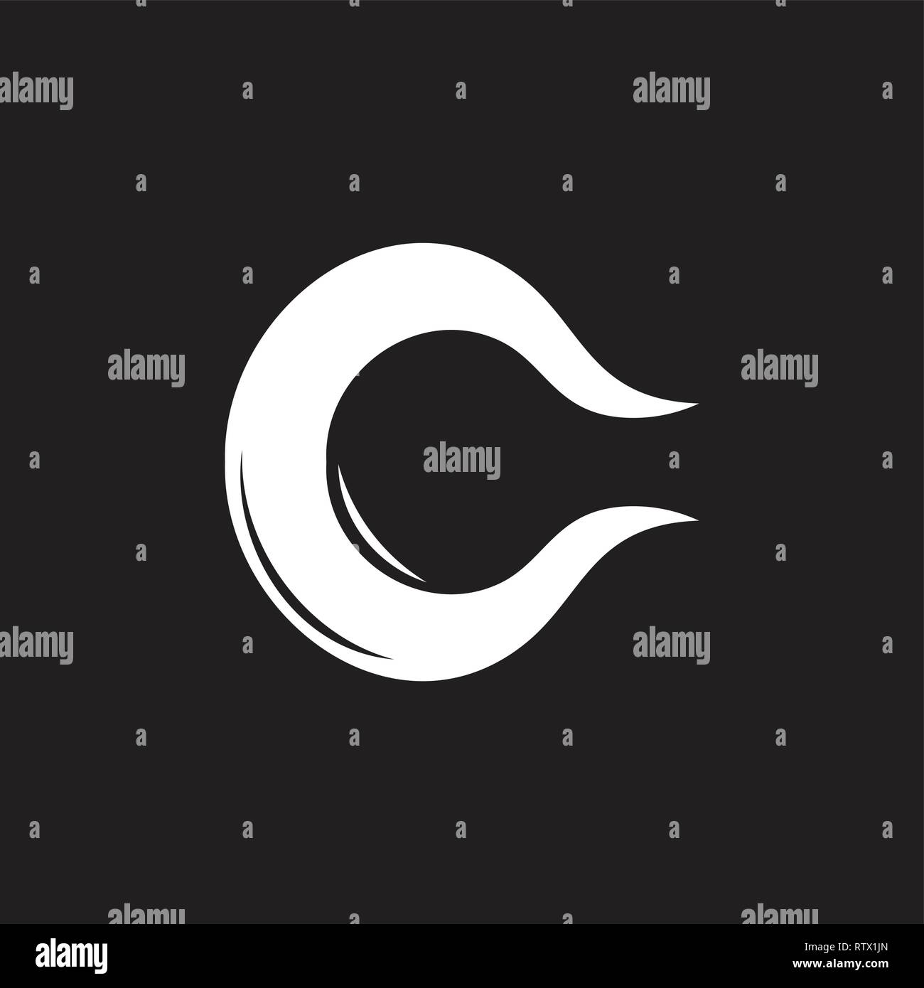 letter c simple curves logo vector Stock Vector Image & Art - Alamy