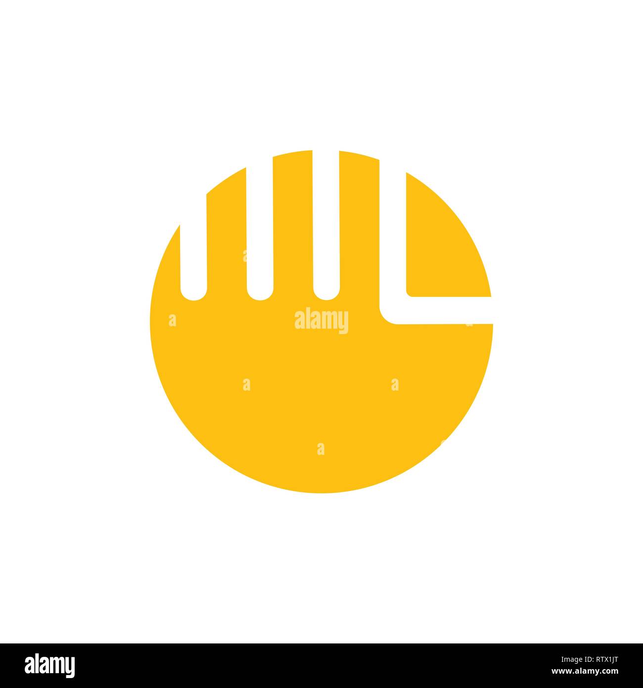 abstract hand fist simple geometric logo vector Stock Vector Image ...