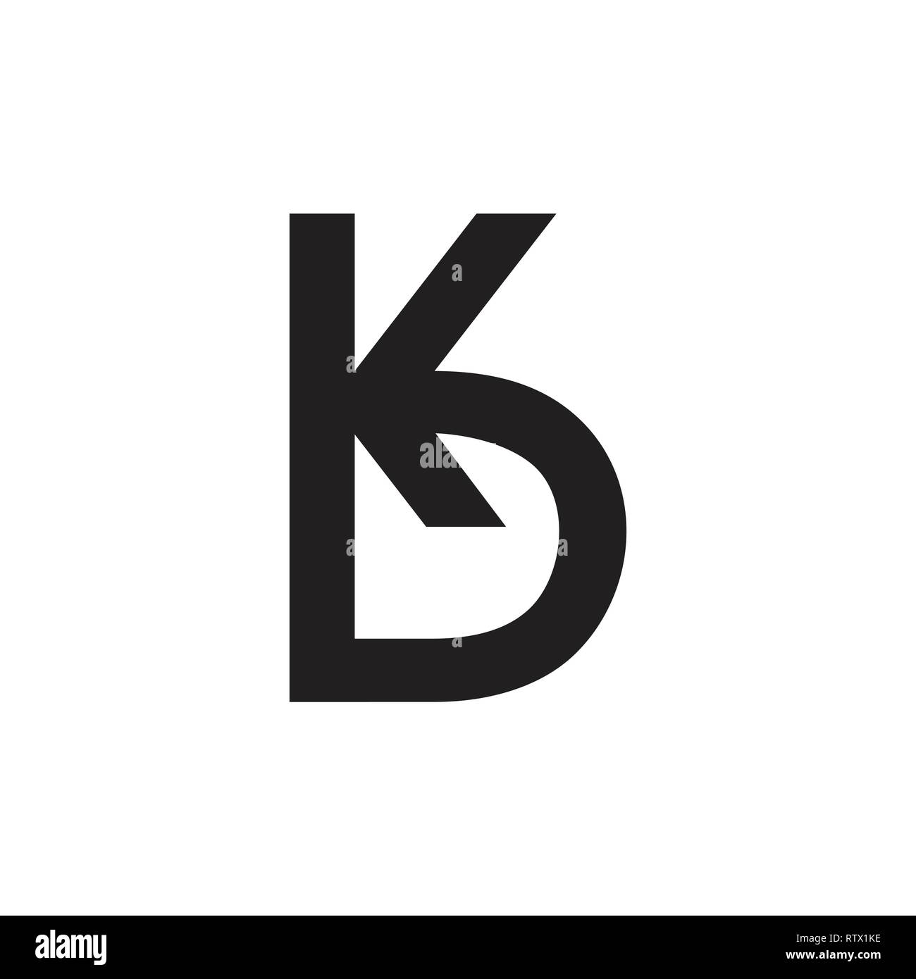letters kb simple line art logo vector Stock Vector Image & Art - Alamy
