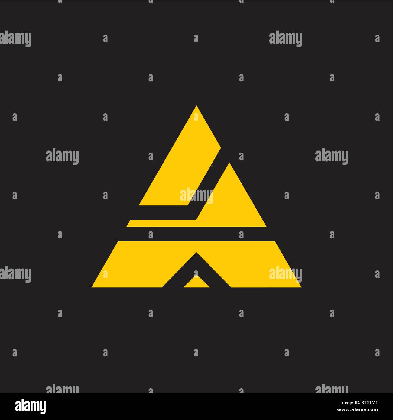 triangle geometric abstract logo vector Stock Vector Image & Art - Alamy