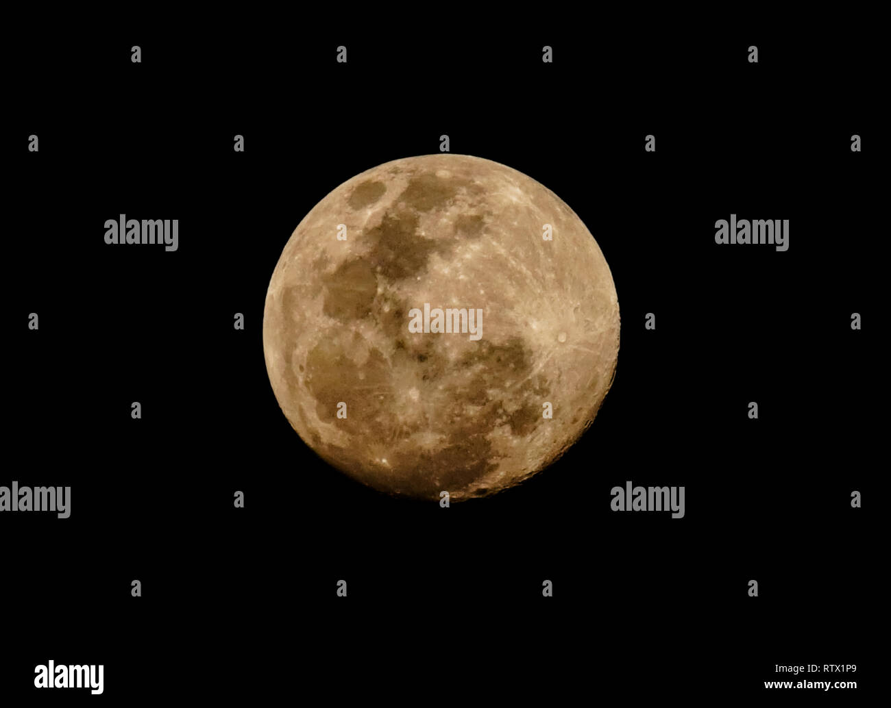 Full moon of February 2019 Stock Photo - Alamy