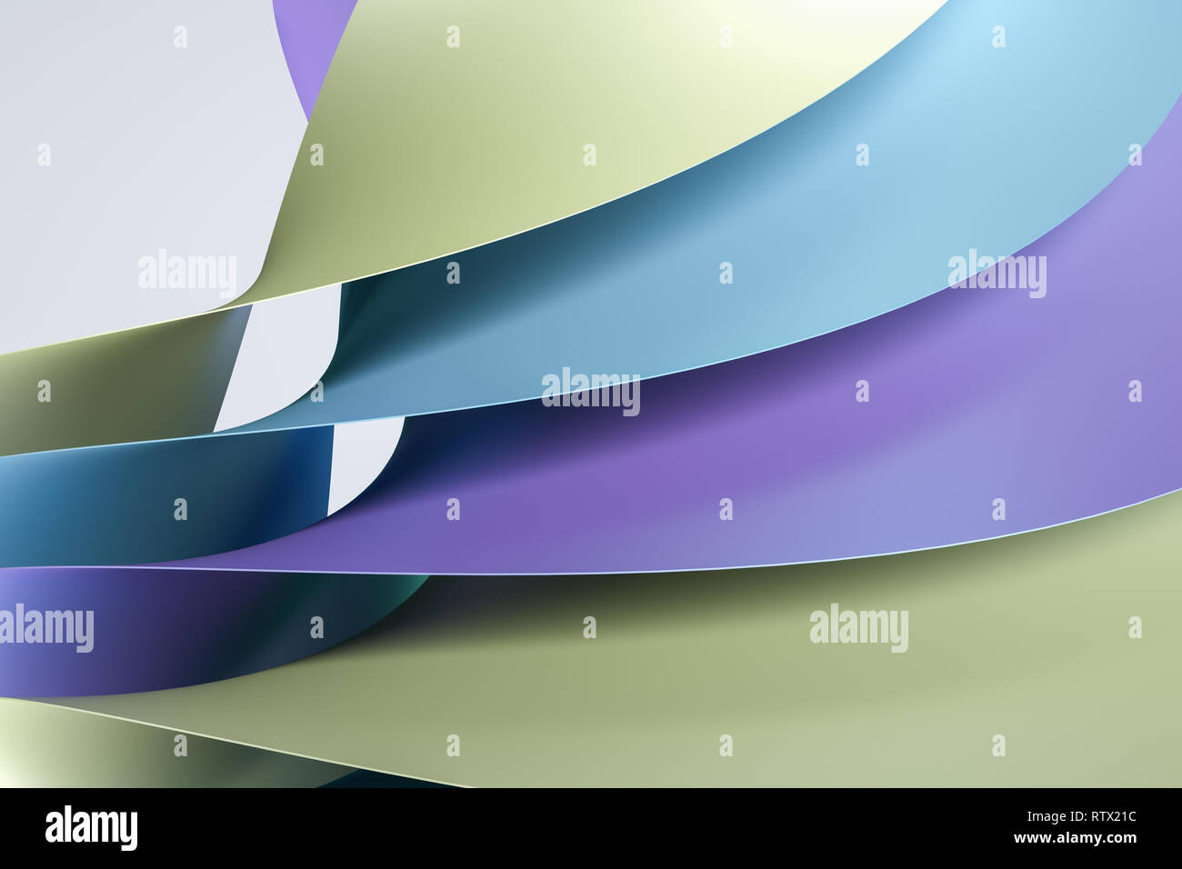 3d rendering, colorful curves surface Stock Photo - Alamy