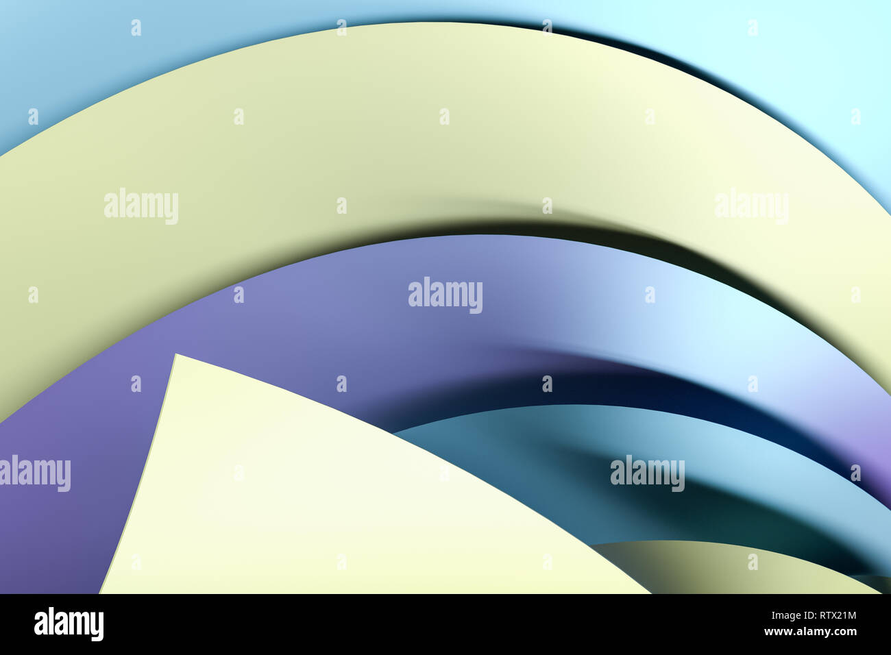 3d rendering, colorful curves surface Stock Photo - Alamy