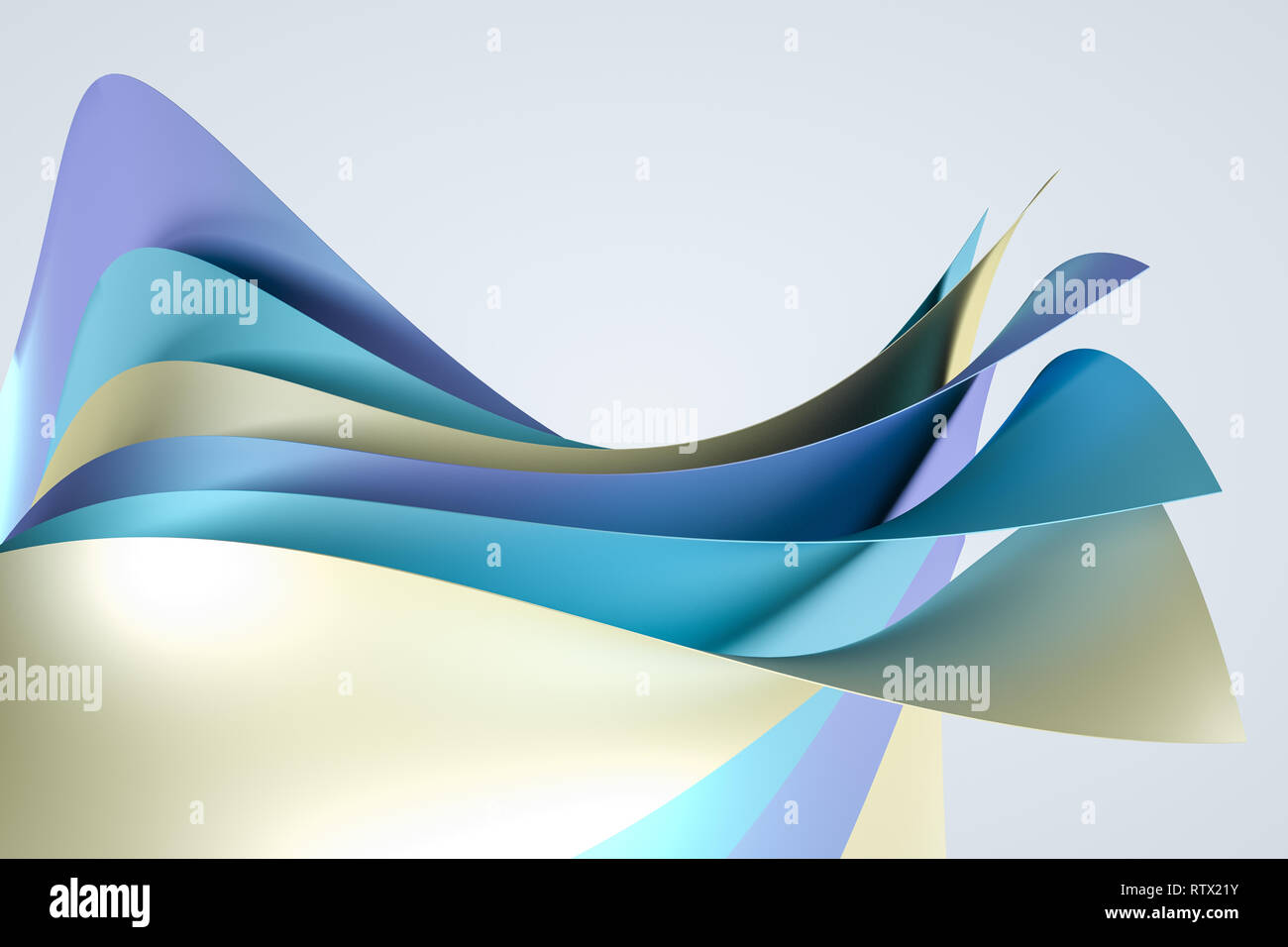 3d rendering, colorful curves surface Stock Photo - Alamy