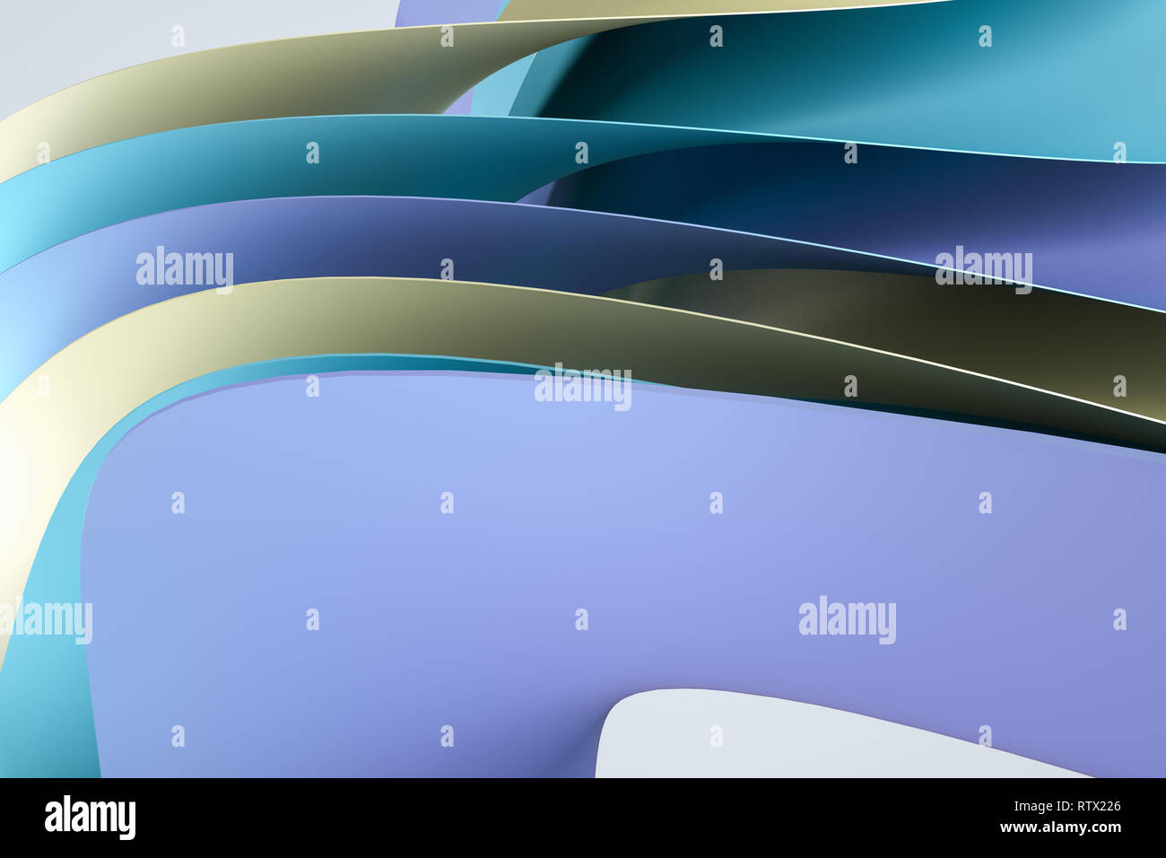 3d rendering, colorful curves surface Stock Photo - Alamy