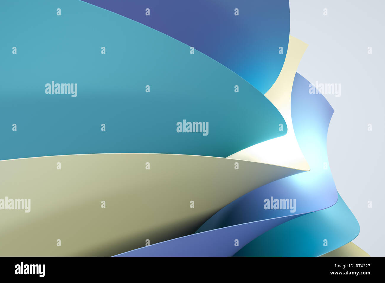 3d rendering, colorful curves surface Stock Photo - Alamy