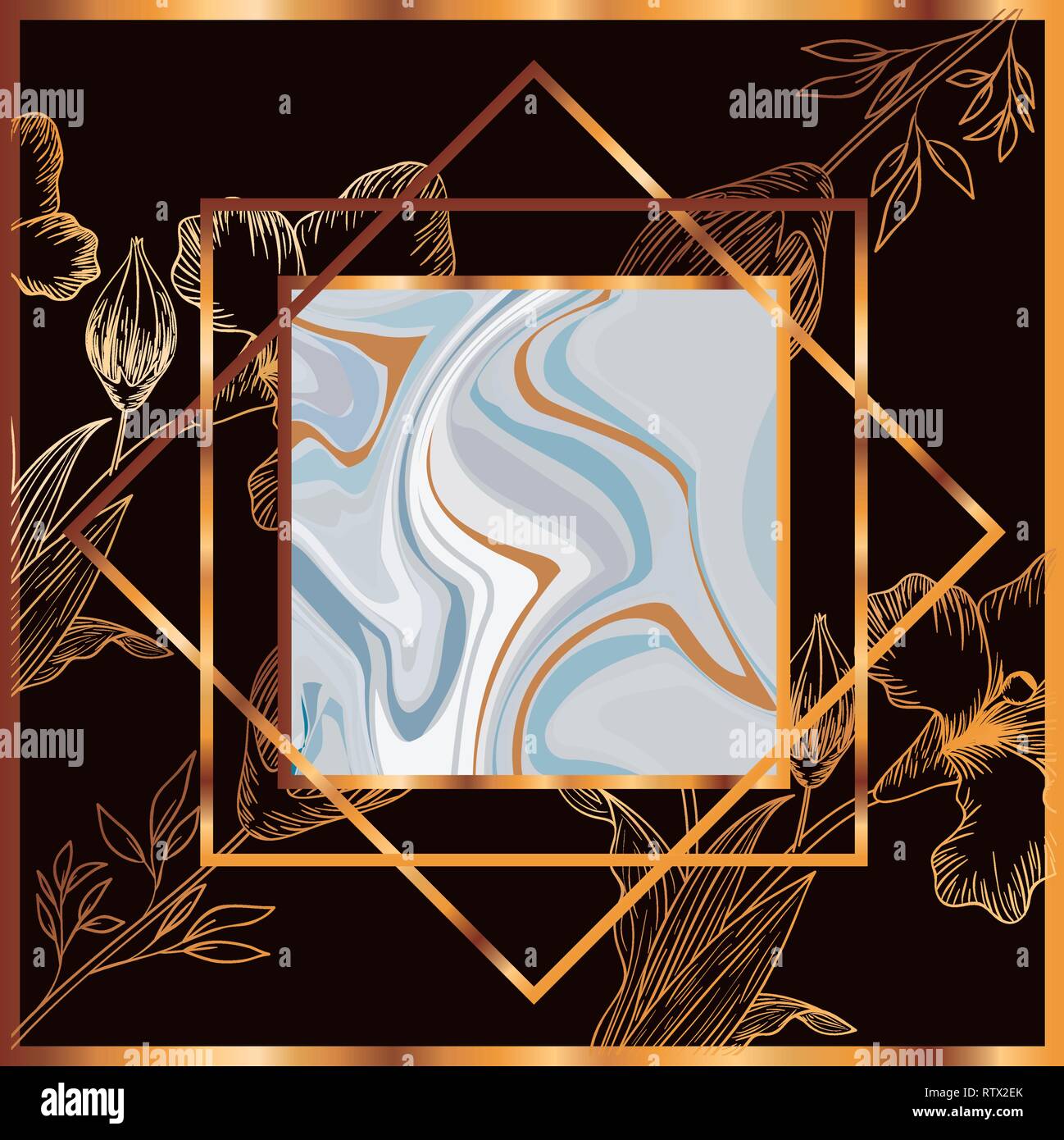 golden square with frame icon Stock Vector Image & Art - Alamy