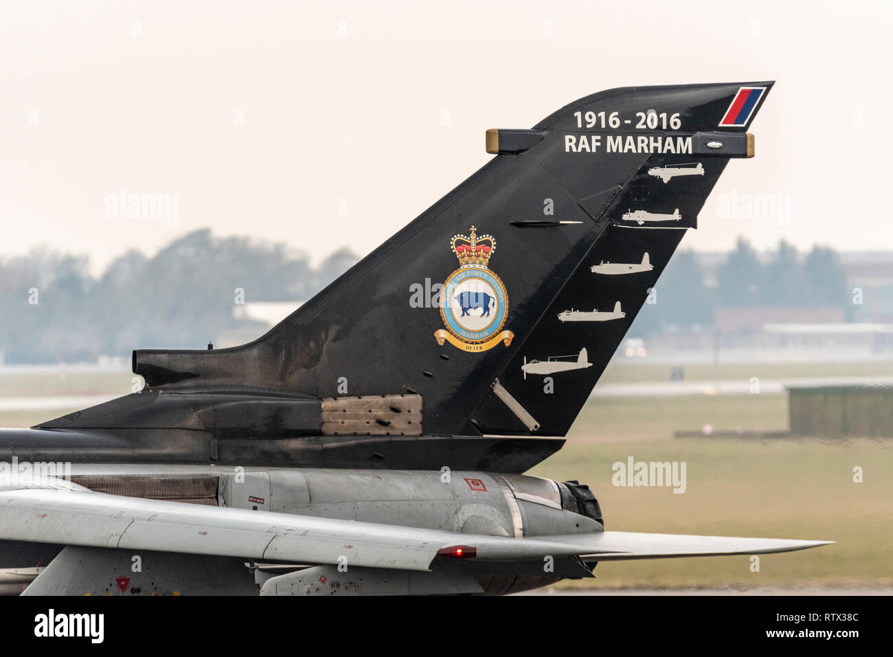 Royal Air Force Panavia Tornado GR4 fighter bomber jet plane in a ...