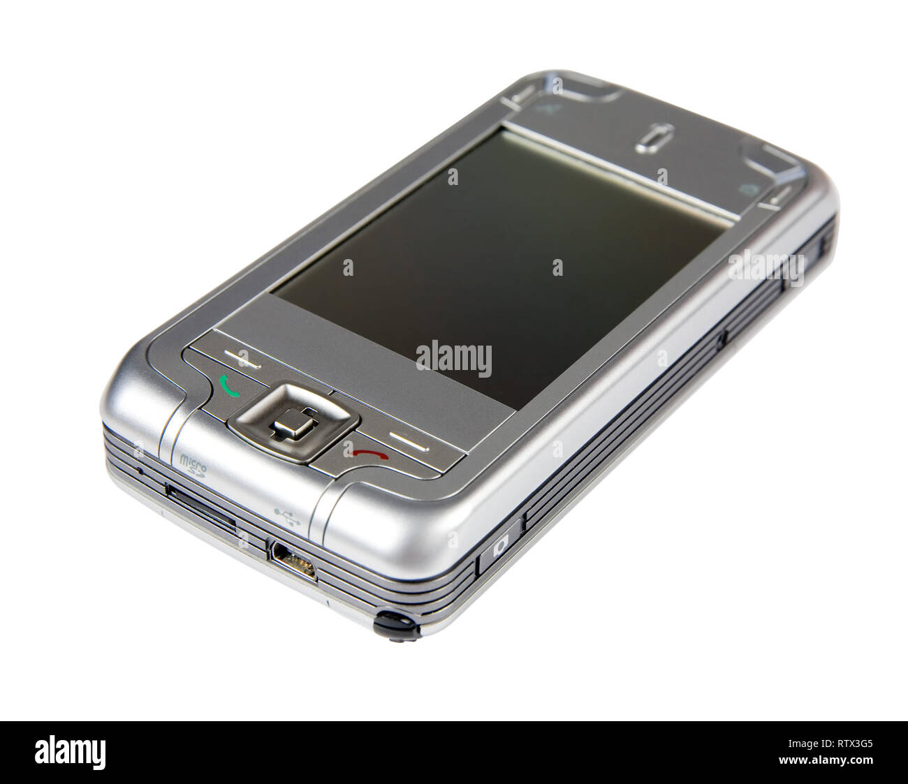 smartphone with GPS module - isolated on white background Stock Photo ...