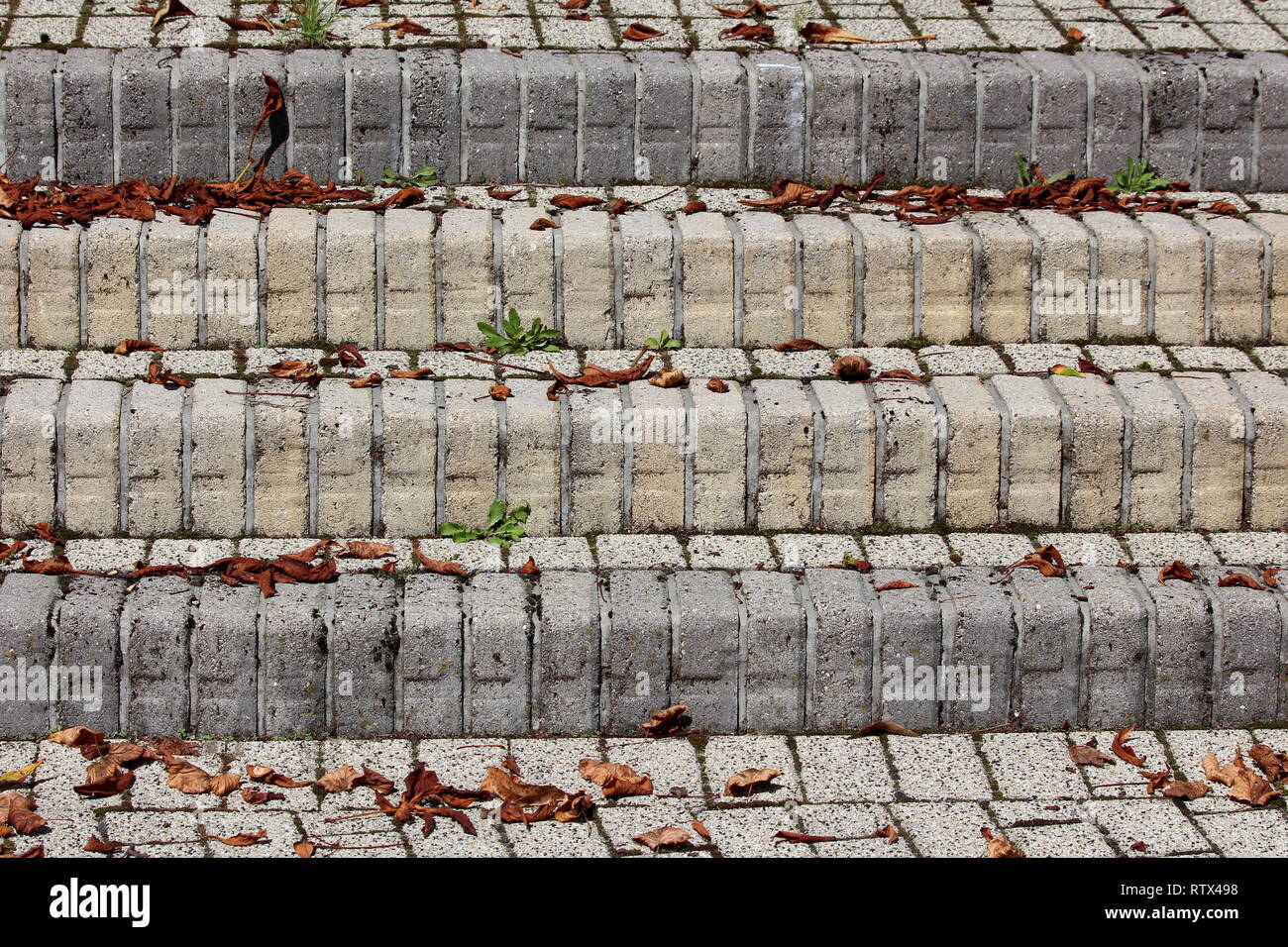 Outdoor stone steps background texture made of multiple narrow ...
