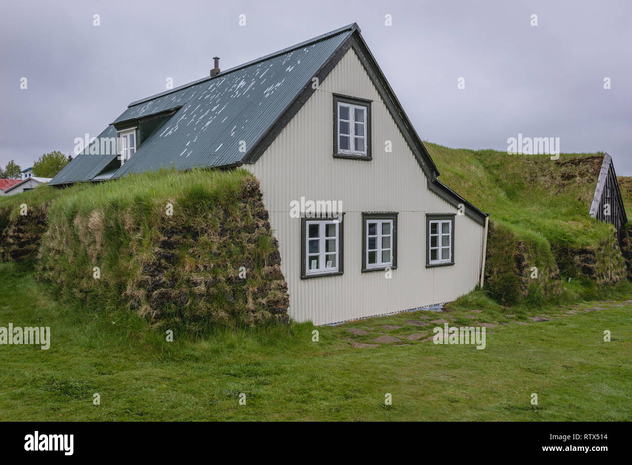Keldur Turf House museum in south part of Iceland Stock Photo - Alamy
