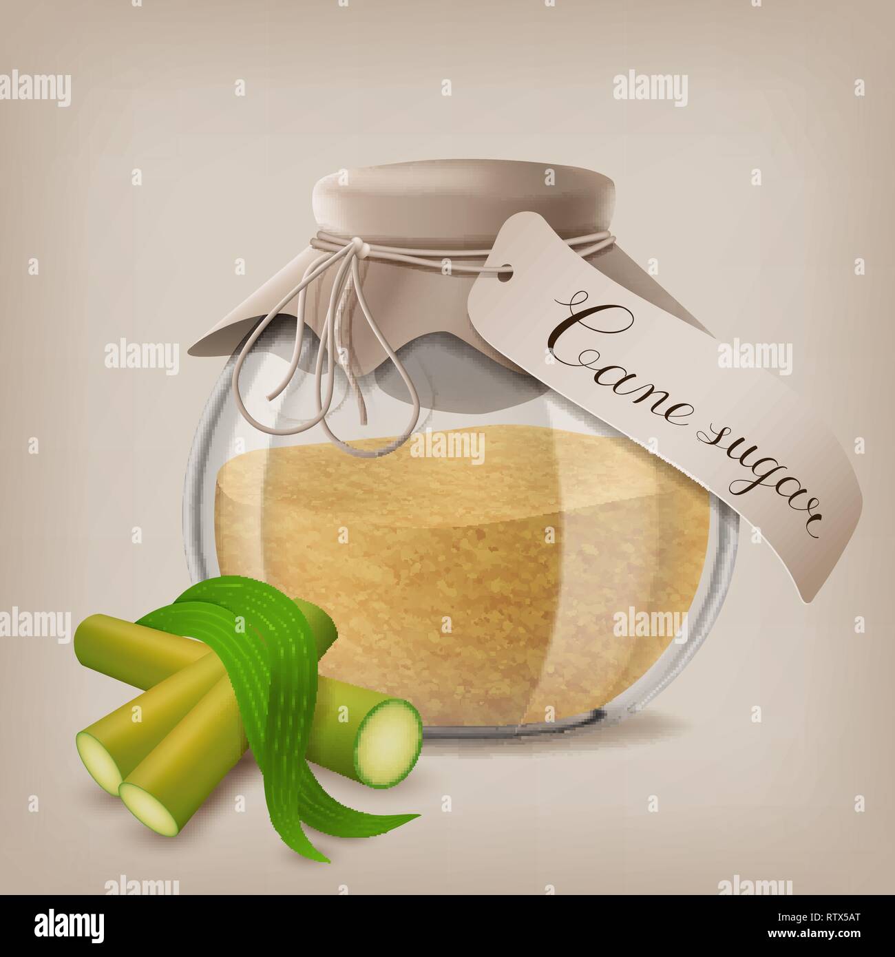 Brown sugar jar on Stock Vector Images - Alamy