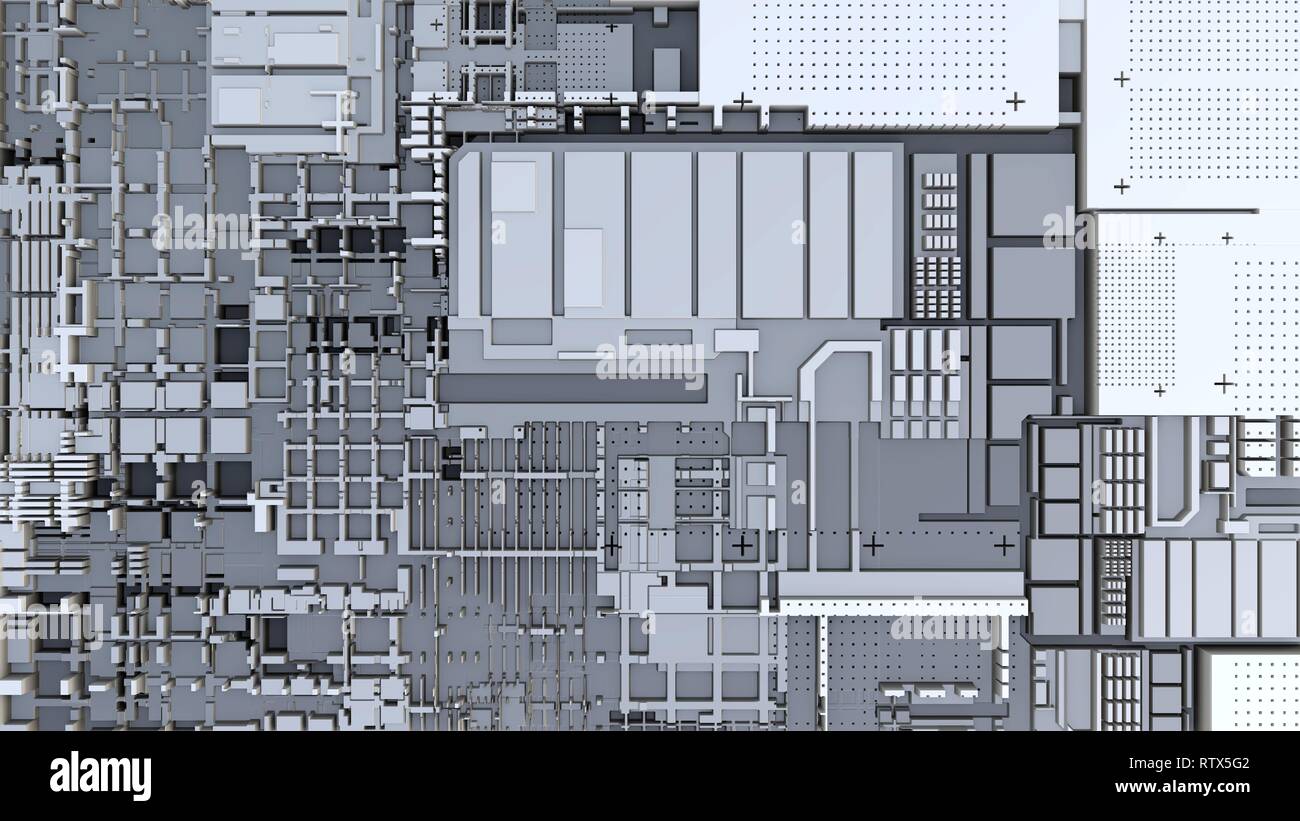 3d render Abstract Technology Background With Cubes Stock Photo - Alamy