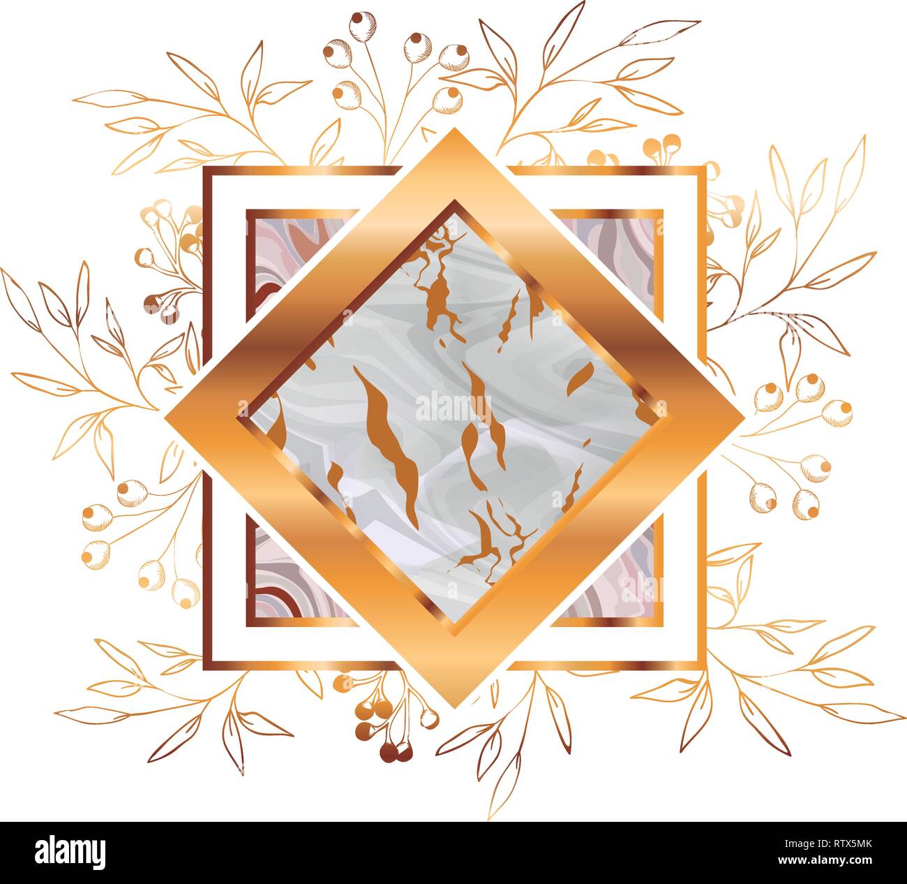 golden square with frame icon Stock Vector Image & Art - Alamy