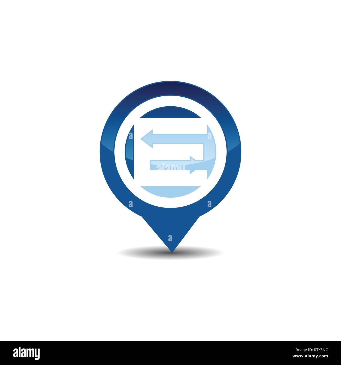 Map pin logo vector design hi-res stock photography and images - Alamy