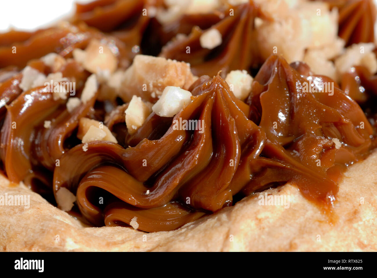 Jam filled cake looks appetizing. Shallow depth of field Stock Photo ...