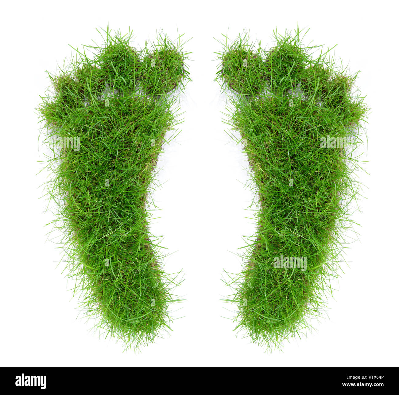 Footprints on white Background Stock Photo - Alamy