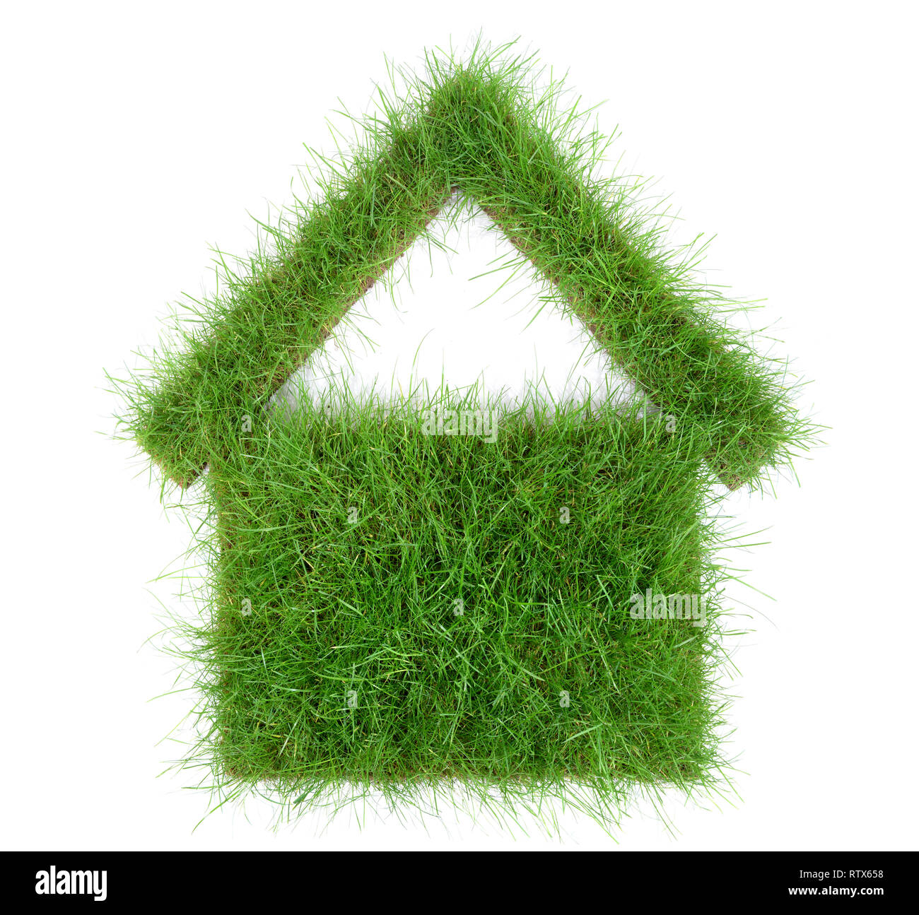 Grass House on white Background Stock Photo - Alamy