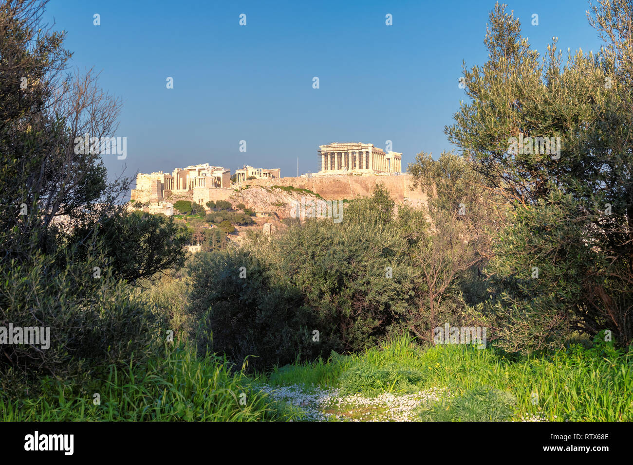 Beautiful view of the Acropolis of Athens, Greece Stock Photo - Alamy