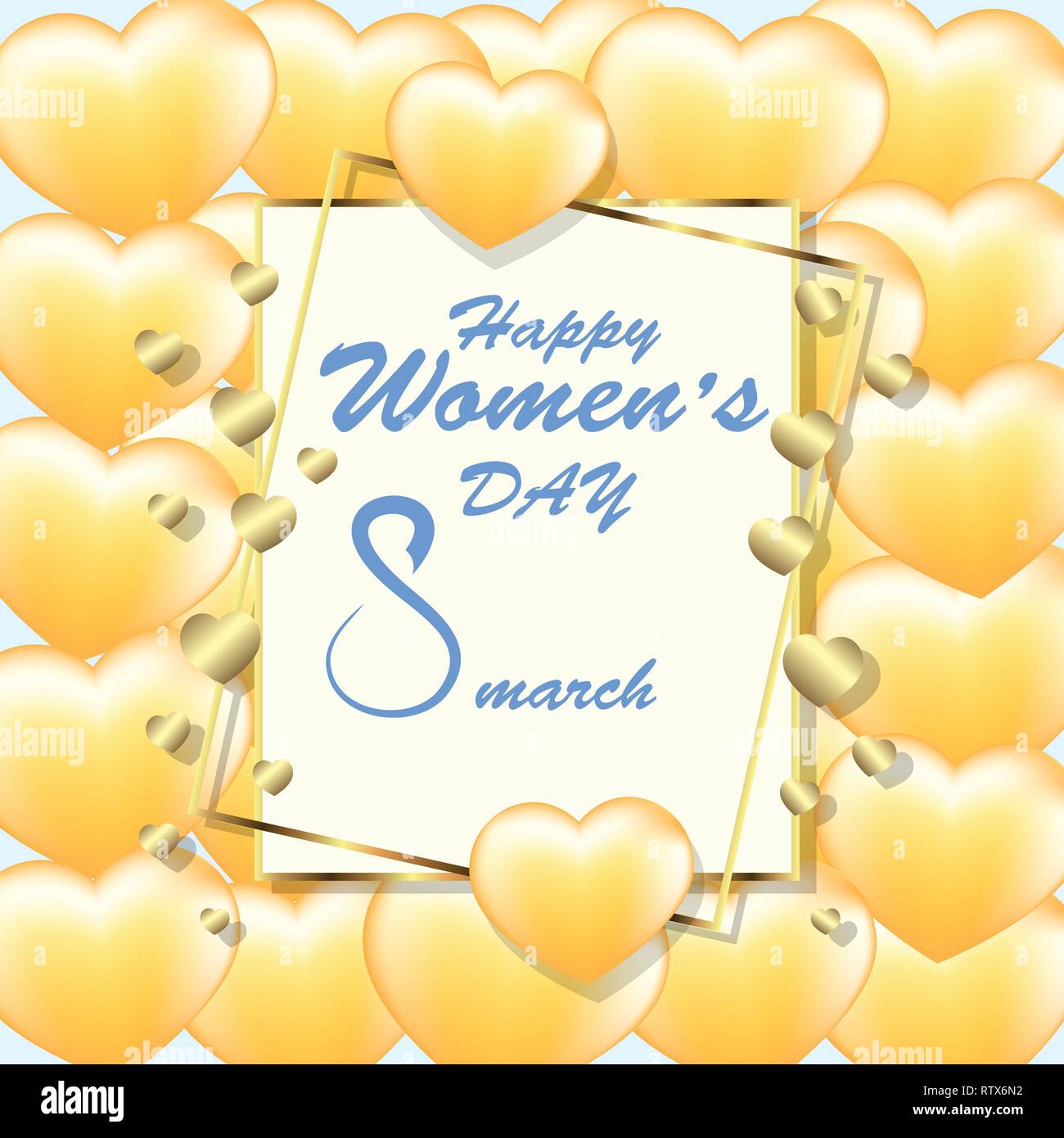happy womens day greeting card vector illustration Stock Vector Image ...