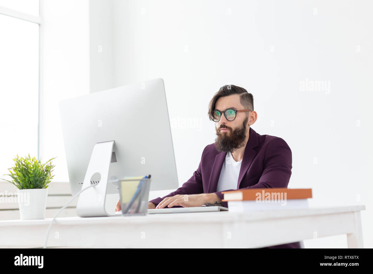 Illustrator, design and style concept - graphic designer sketching new ...