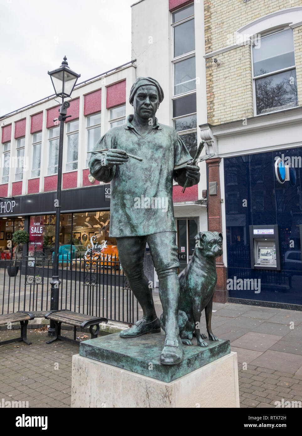 William Mathisen's state of William Hogarth and his pug dog Trump on ...