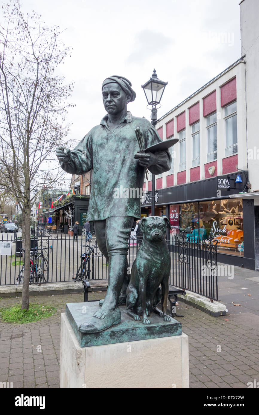 William Mathisen's state of William Hogarth and his pug dog Trump on ...