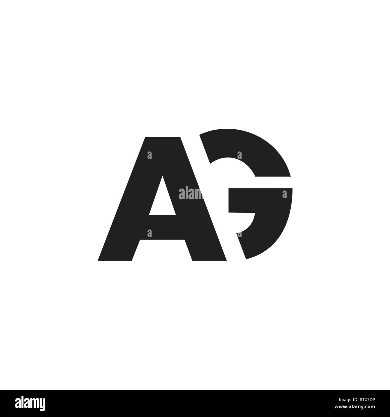 letters ag simple linked logo vector Stock Vector Image & Art - Alamy