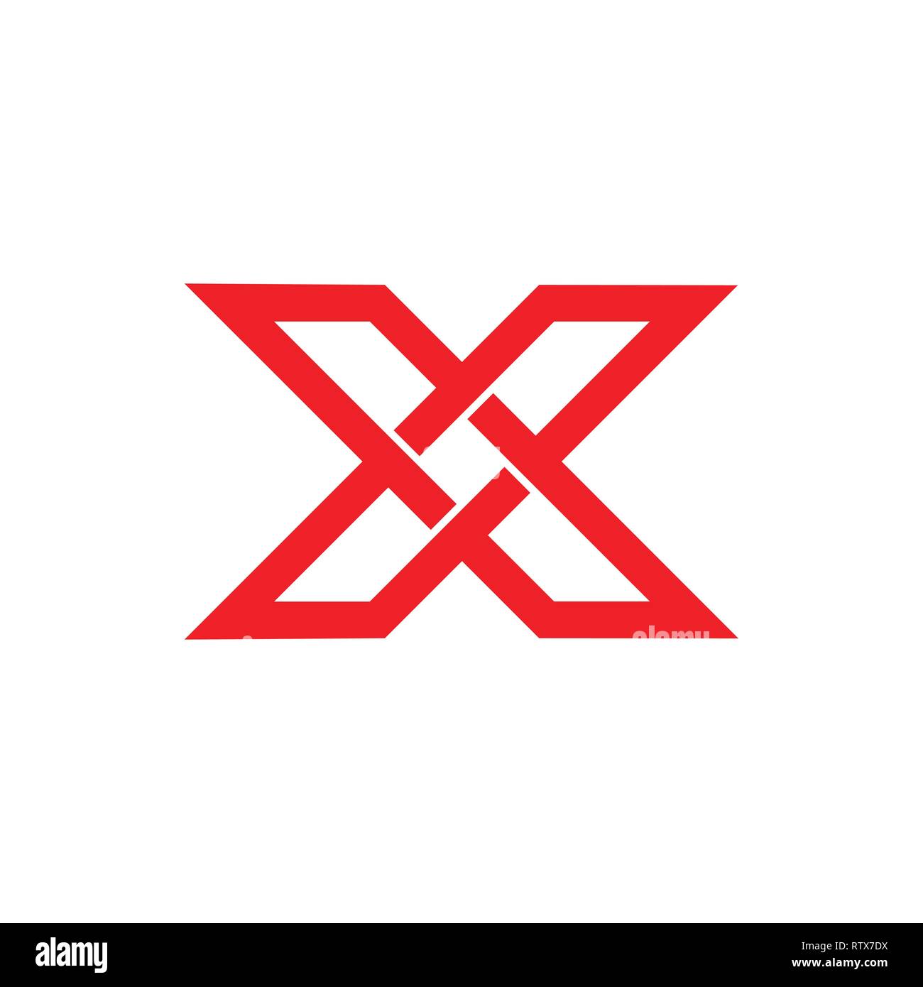 letters x linked line simple geometric logo Stock Vector Image & Art ...