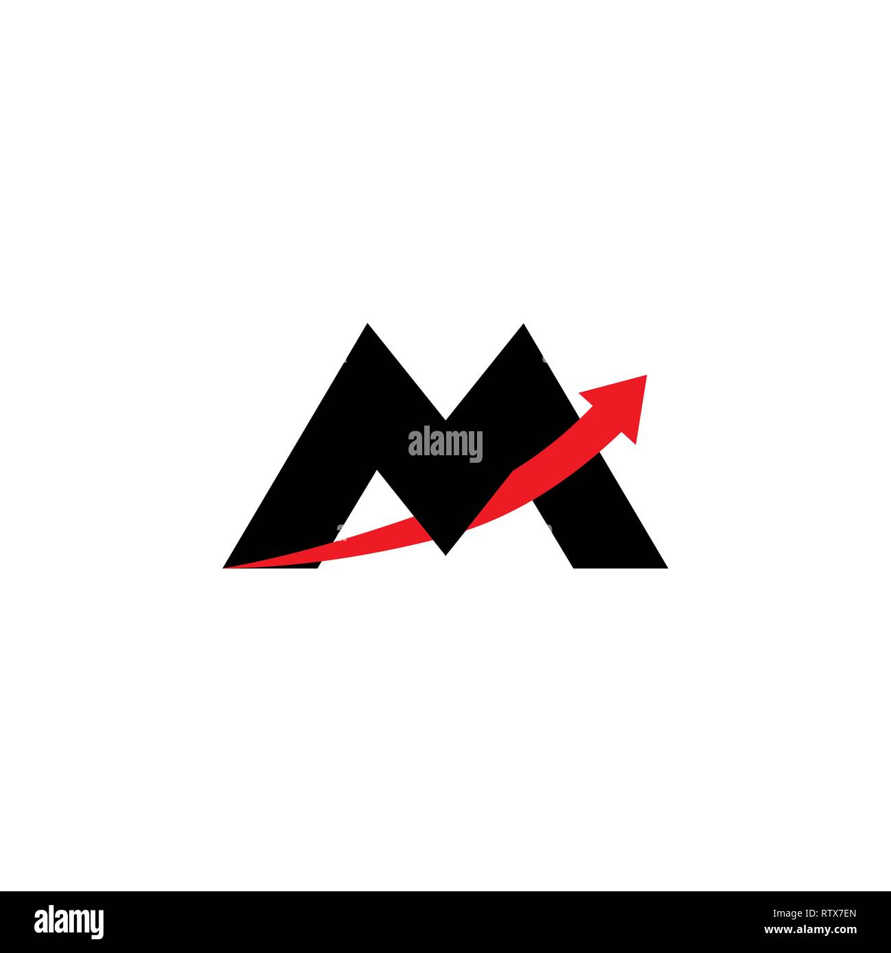 letter m simple geometric arrow up logo Stock Vector Image & Art - Alamy