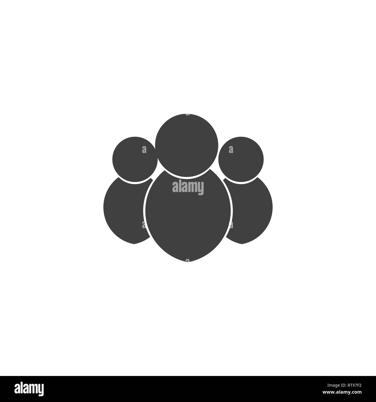 abstract people cute design group symbol vector Stock Vector Image ...