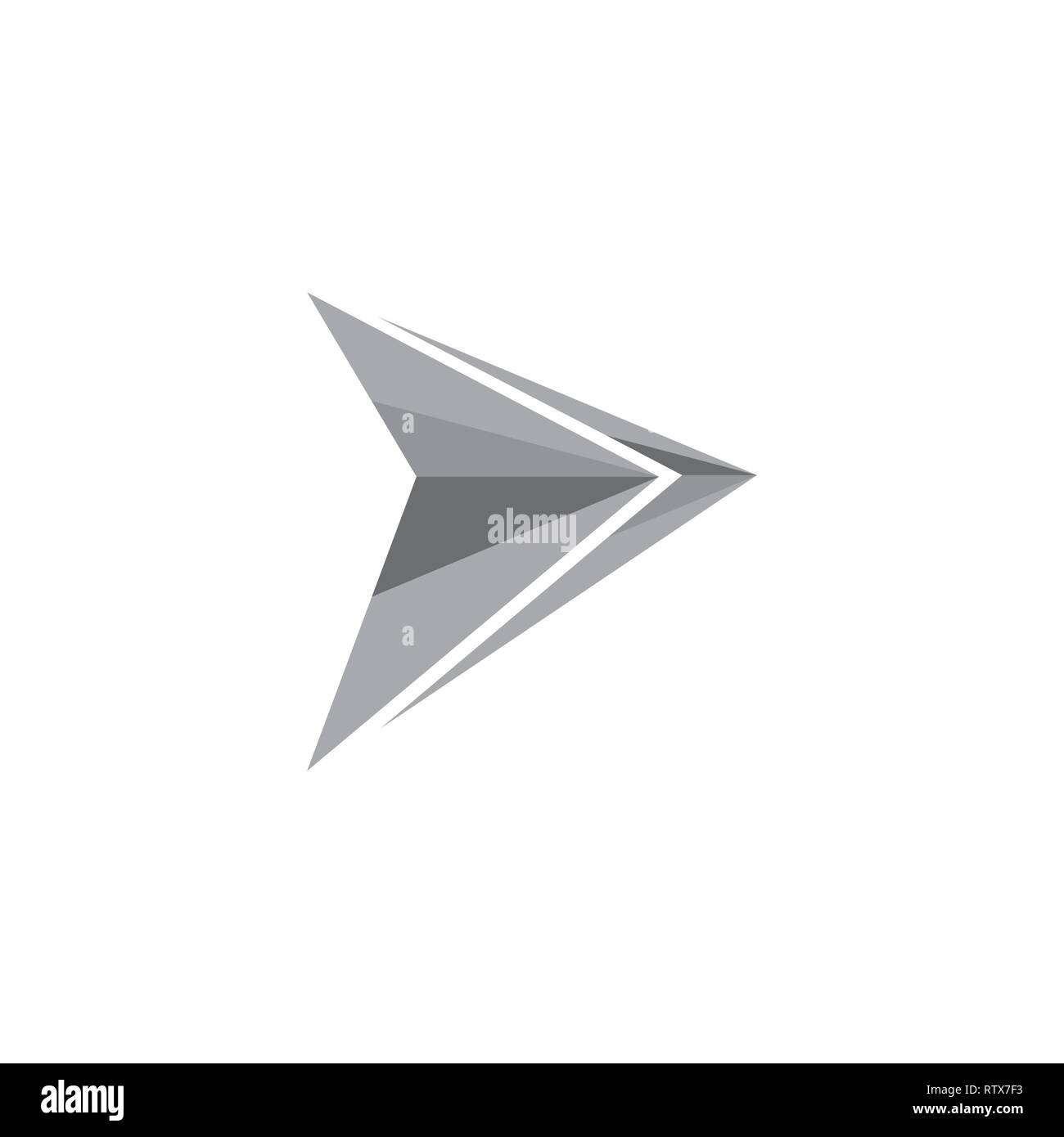 simple geometric arrow fast motion logo vector Stock Vector Image & Art ...