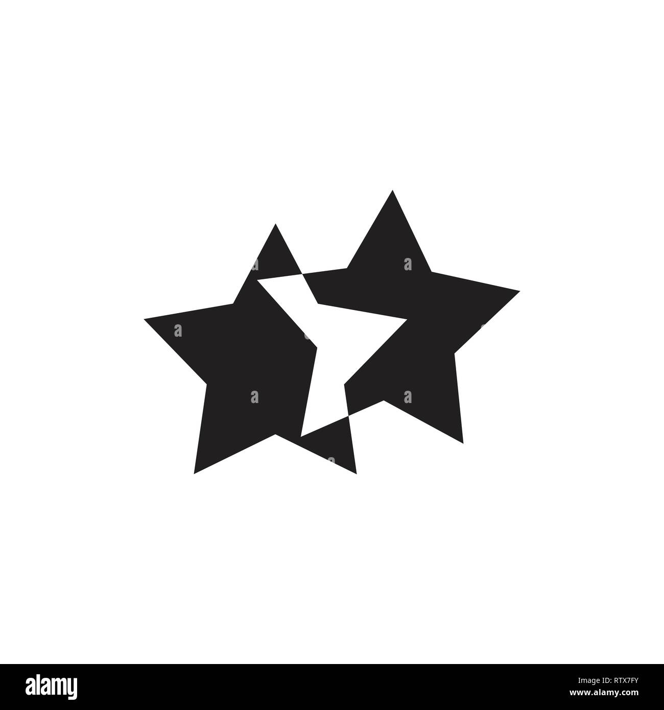 linked geometric two star symbol logo vector Stock Vector Image & Art ...
