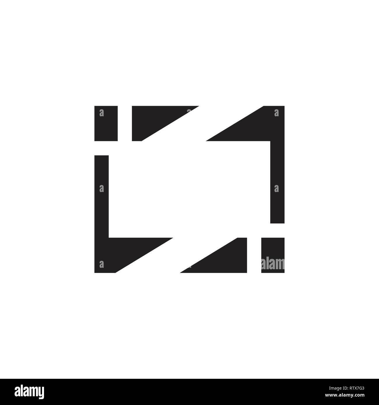 square geometric frame logo vector Stock Vector Image & Art - Alamy