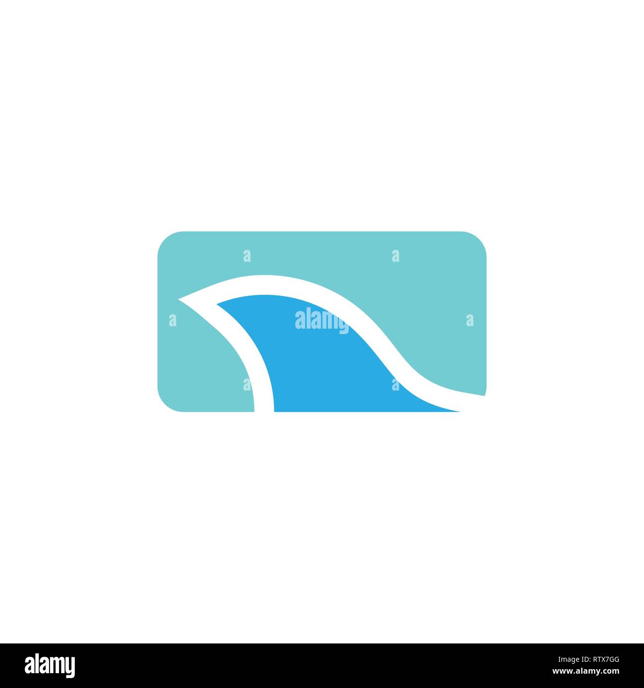 Blue wave logo vector hi-res stock photography and images - Alamy
