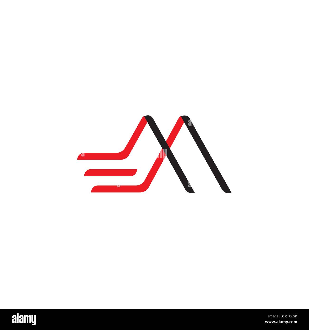 abstract letter m stripes motion line logo Stock Vector Image & Art - Alamy
