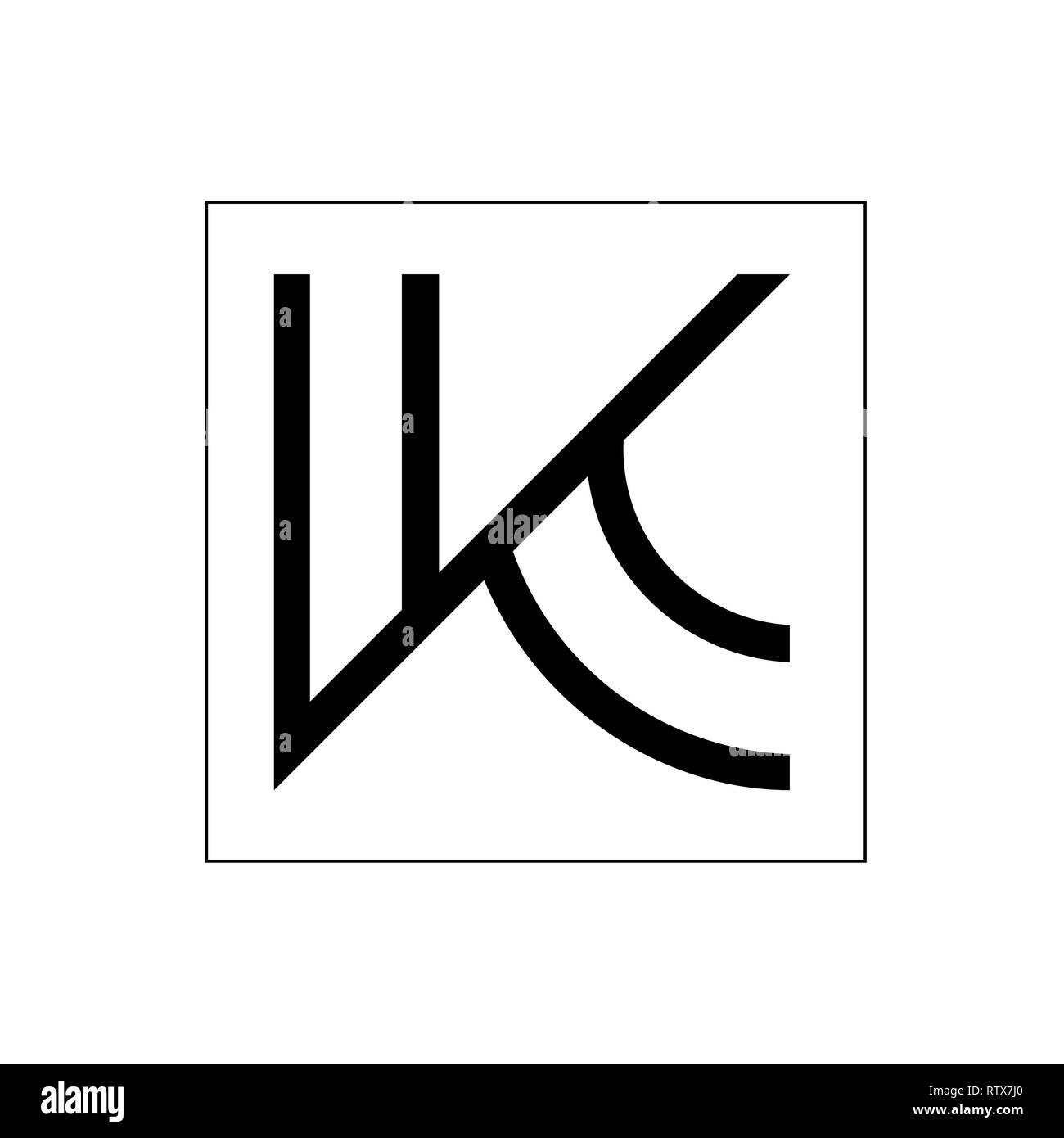 letter k line geometric square logo Stock Vector Image & Art - Alamy