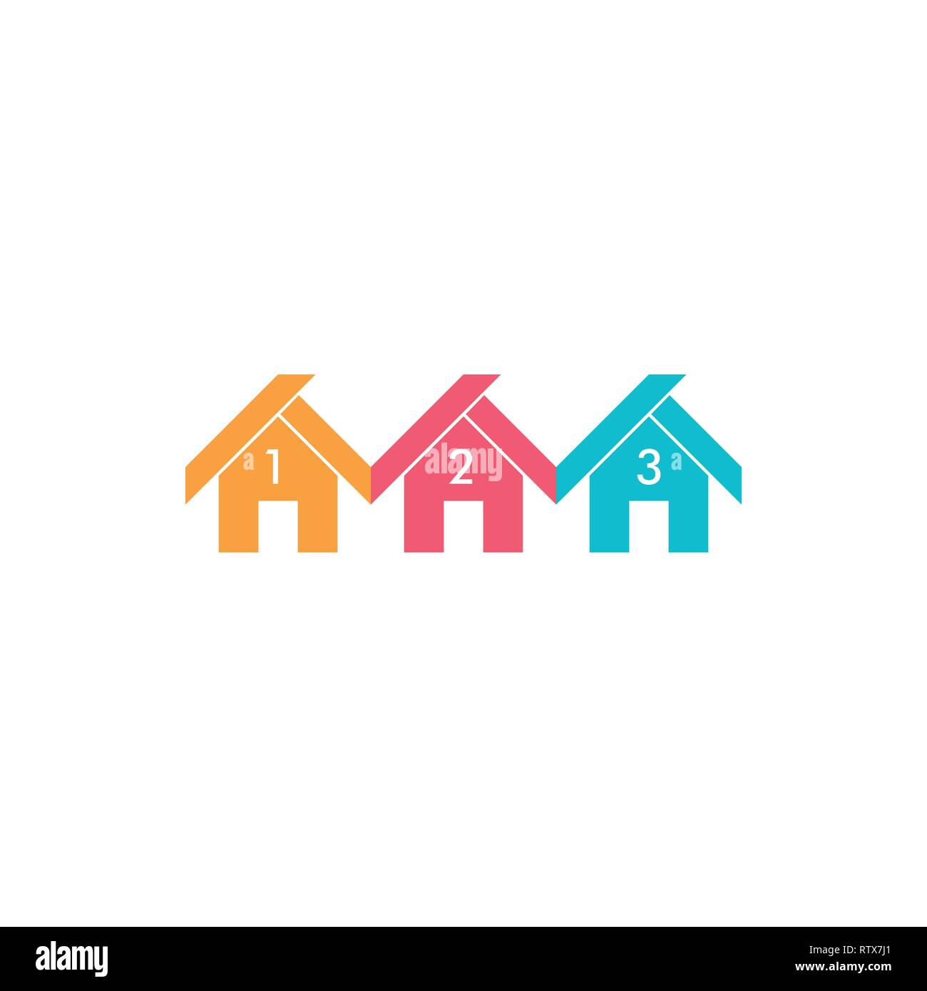 colorful house kid math symbol vector Stock Vector Image & Art - Alamy