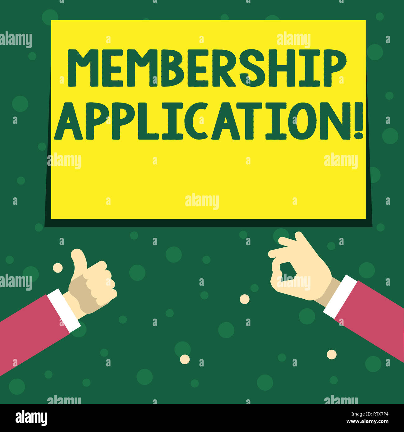 Handwriting text writing Membership Application. Concept meaning ...