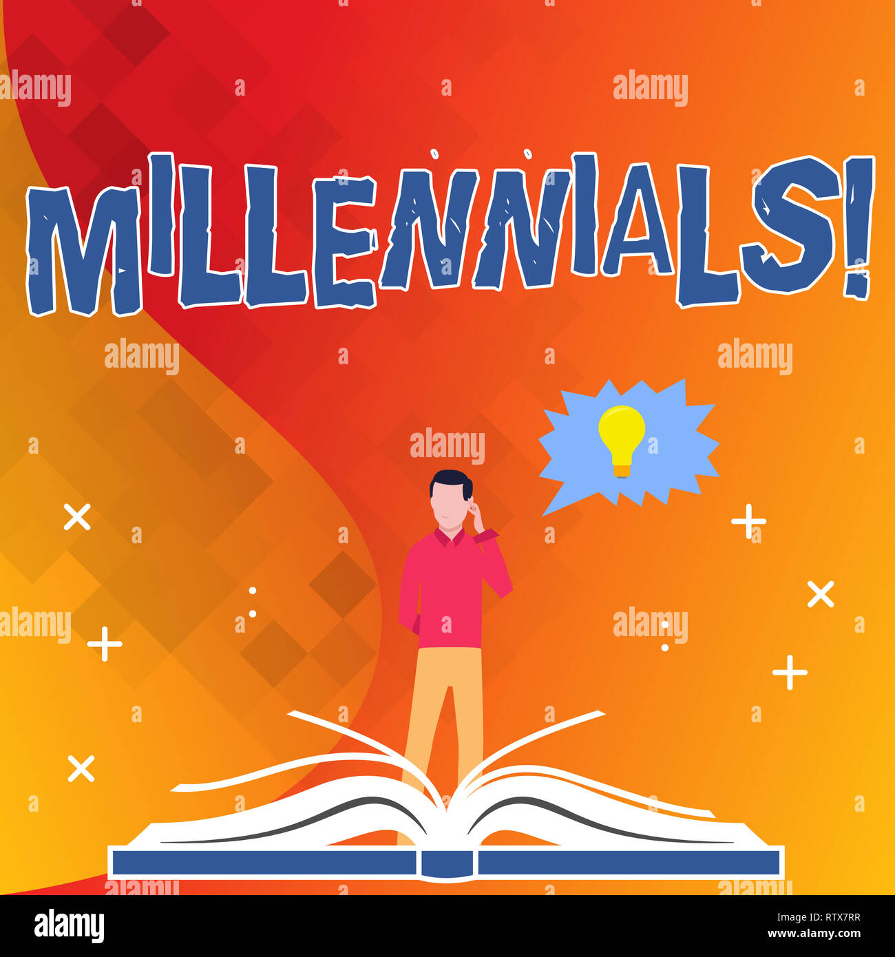 Text sign showing Millennials. Conceptual photo Generation Y Born from ...