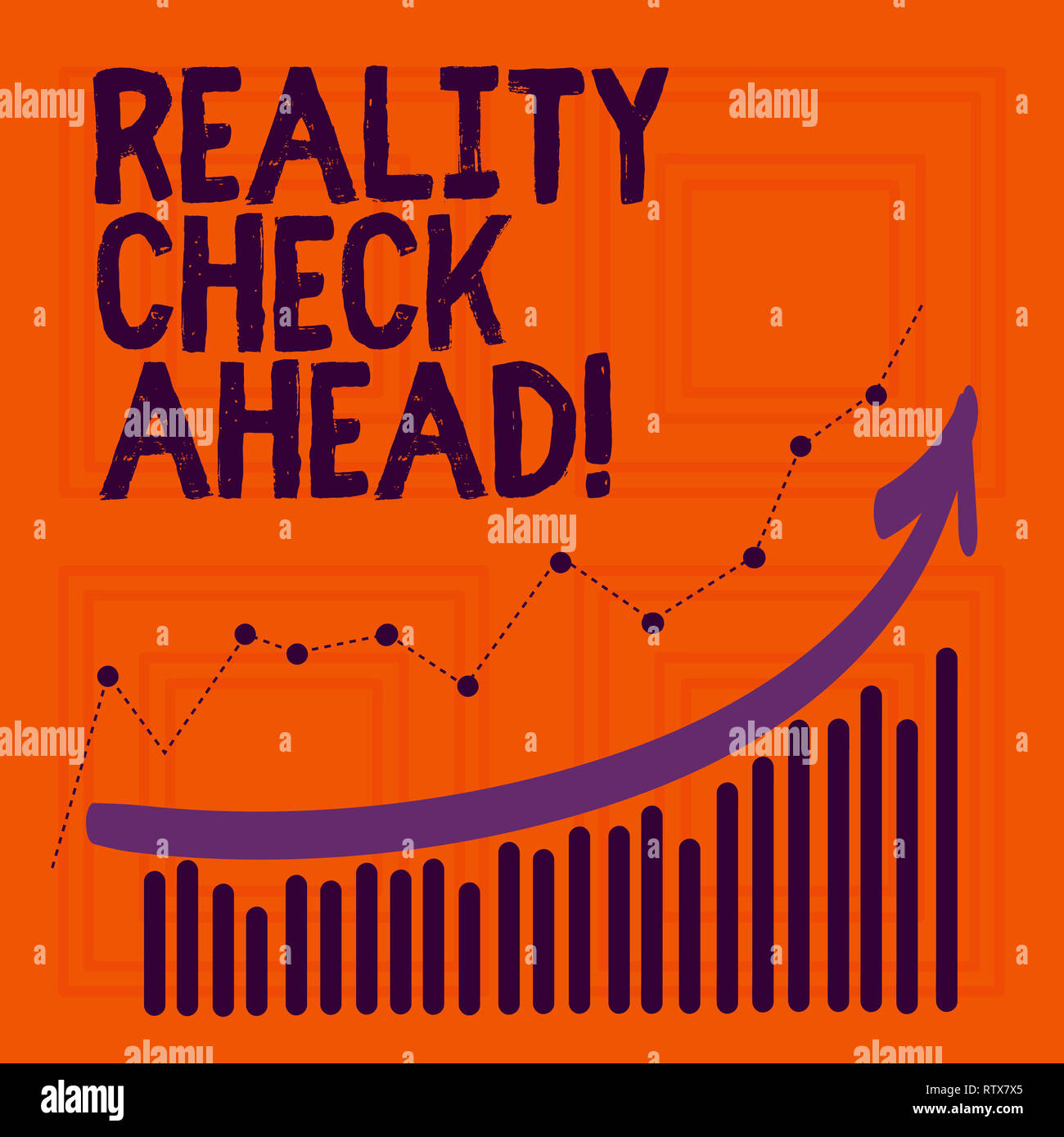 Word writing text Reality Check Ahead. Business concept for Consider ...
