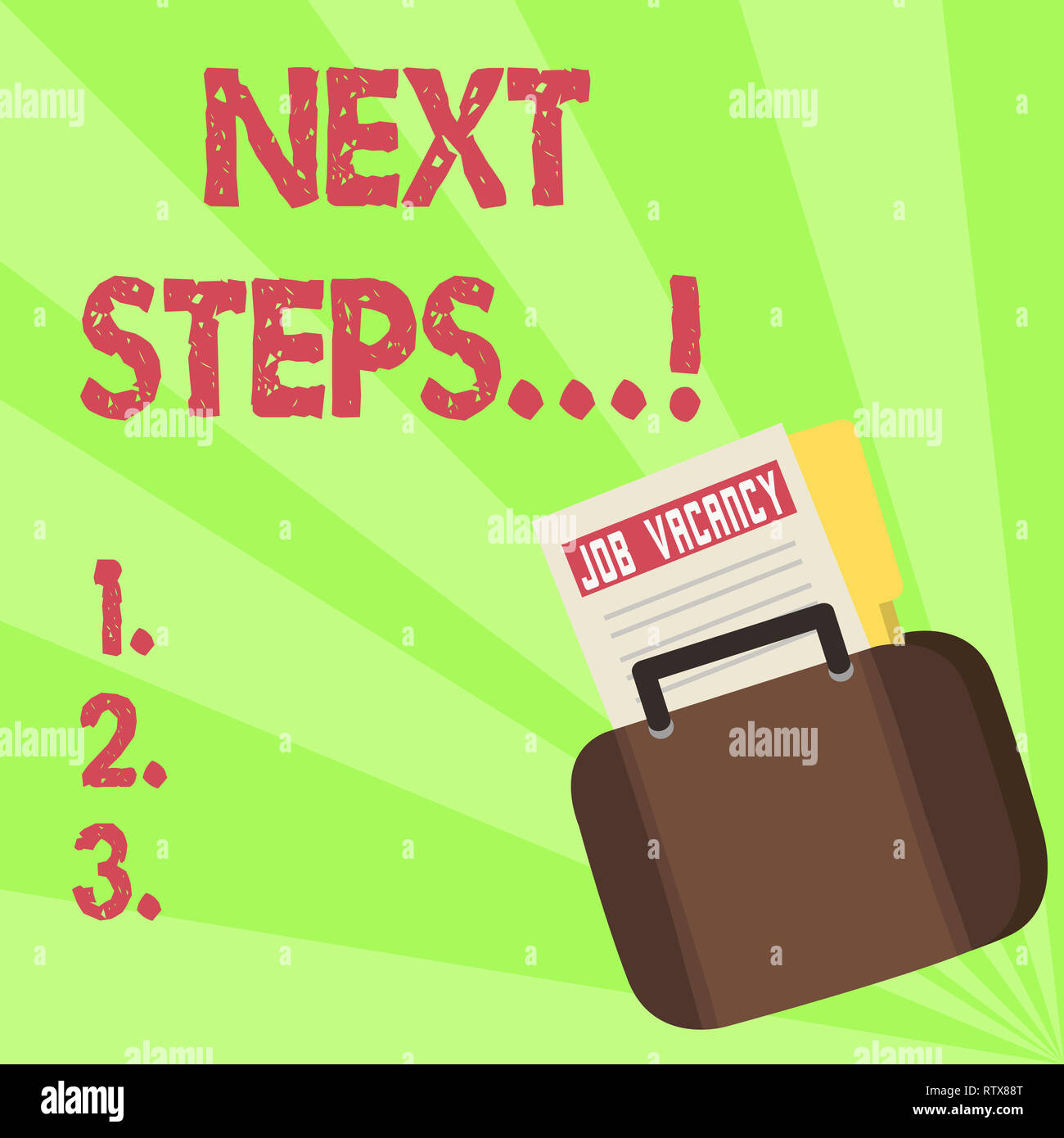Handwriting text Next Steps. Concept meaning Following Moves Strategy ...