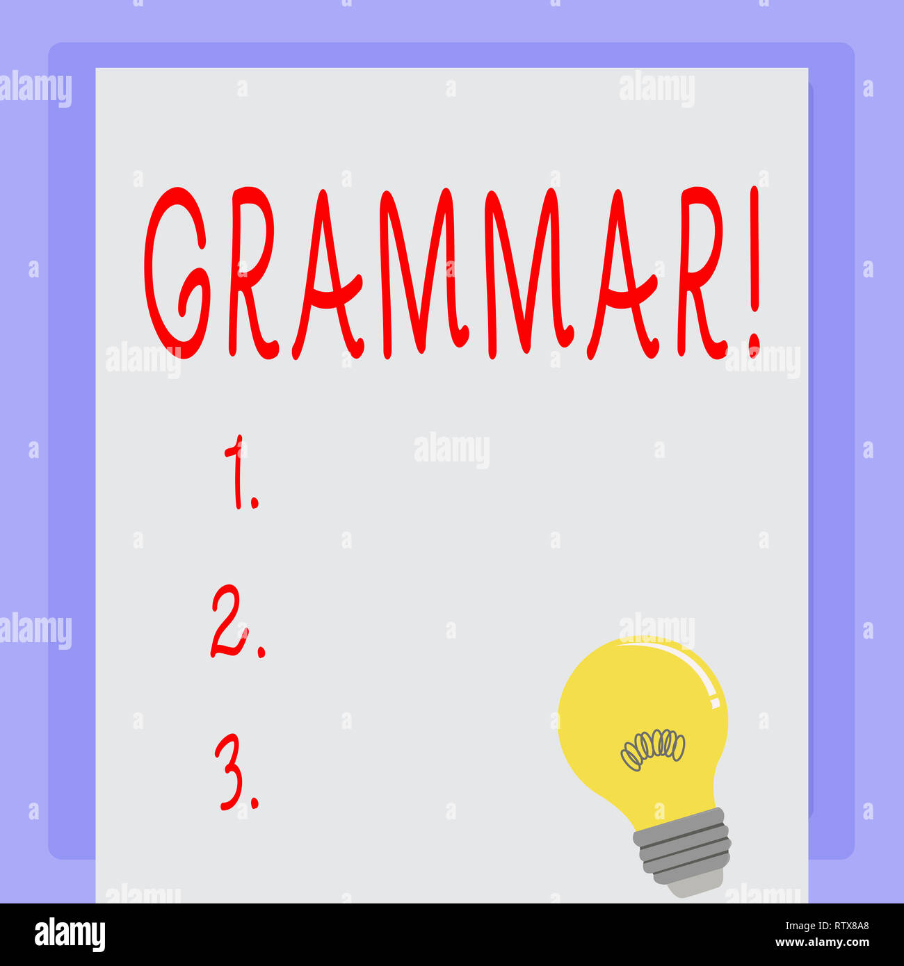 Handwriting text Grammar. Concept meaning System and Structure of a ...