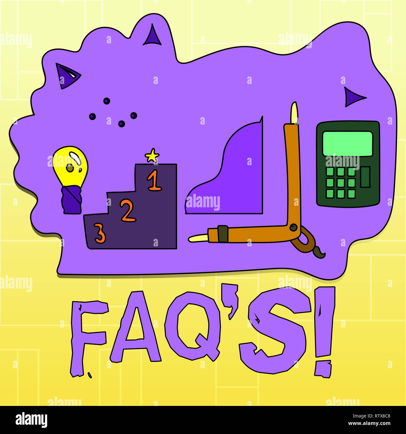 Handwriting text Faq S. Concept meaning Multiple questions answered for ...