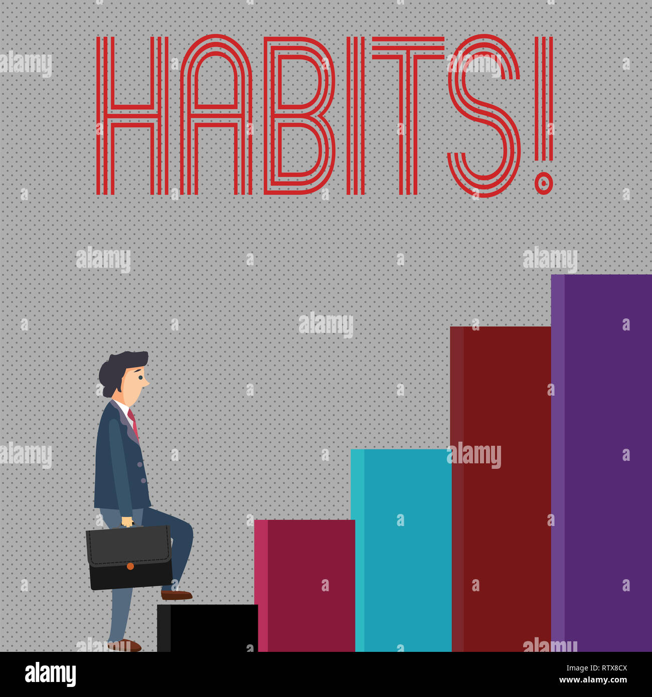 Writing note showing Habits. Business photo showcasing Regular tendency ...