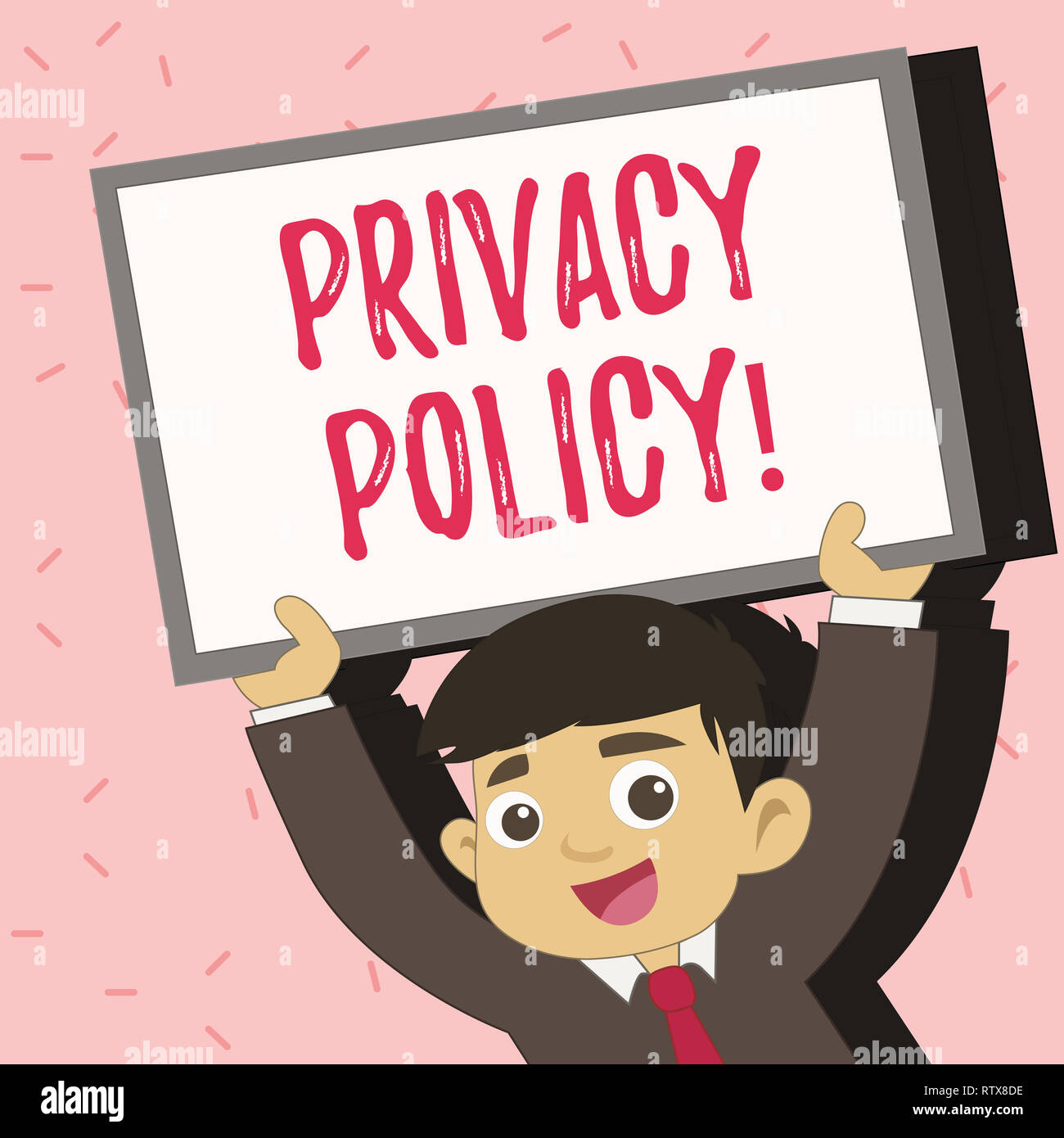 Text sign showing Privacy Policy. Conceptual photo Document Information ...